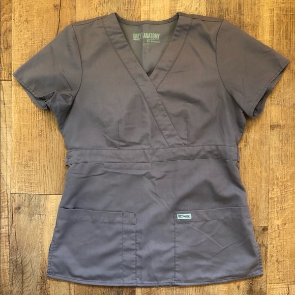 Grey's Anatomy | Tops | Greys Anatomy Medical Uniform Scrub Top Gray ...